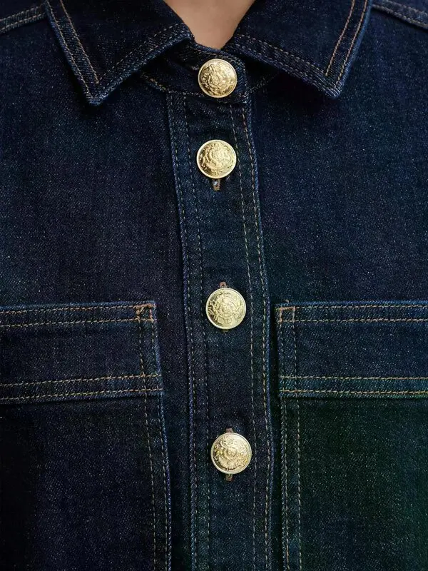 Dkny Mini Shift Denim Dress