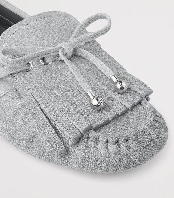 JIMMY CHOO Manon Suede Loafers - Grey