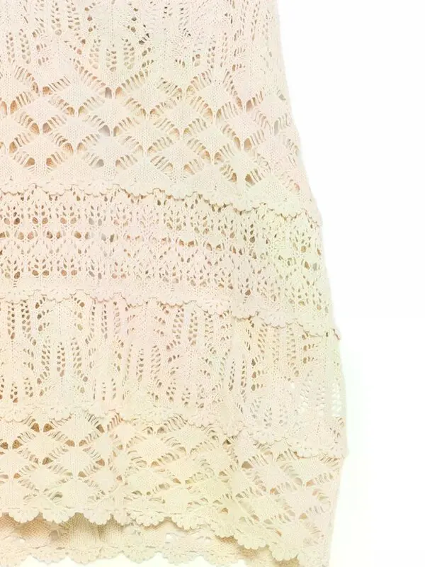 SEMICOUTURE Openwork Sleeveless Top - Neutrals