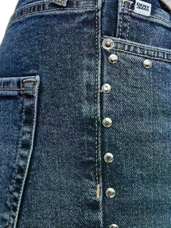Dkny Studded Straight Leg Jeans