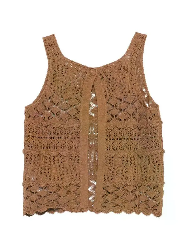 SEMICOUTURE Openwork Knit Top