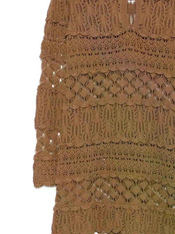 SEMICOUTURE Ruffled Openwork Mini Dress