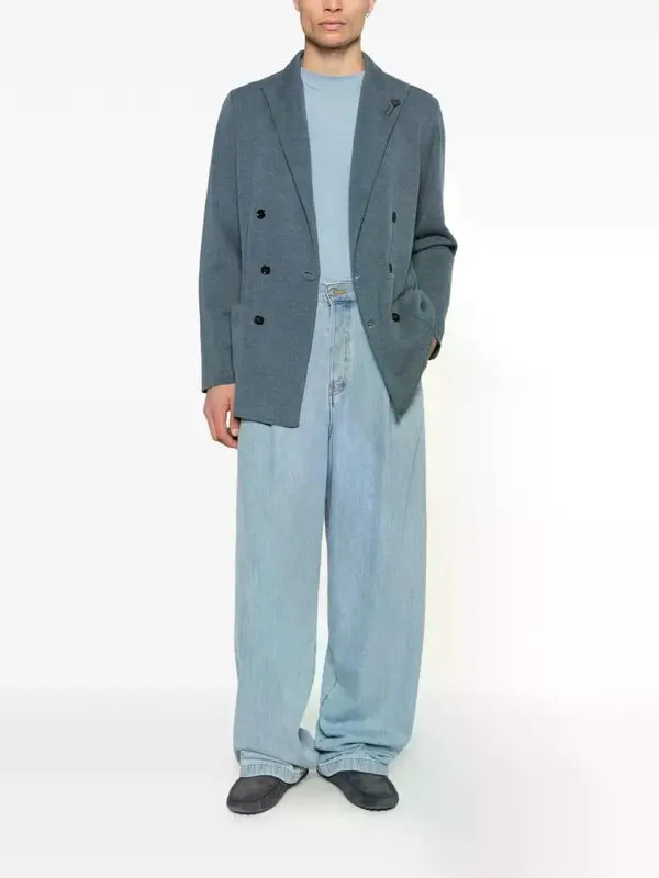 LARDINI Double-breasted Pocket Blazer