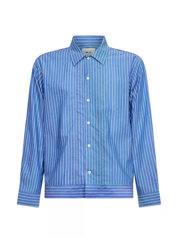 Nn07 Reed Striped Button Shirt