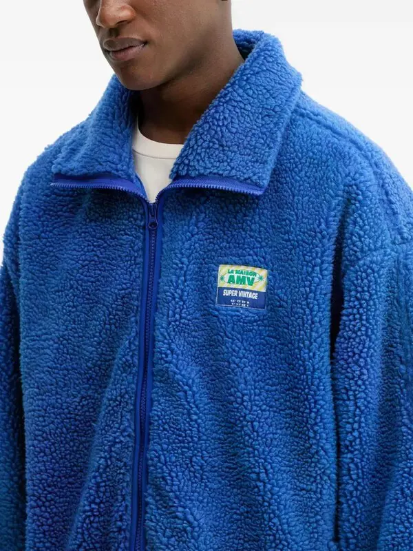 American Vintage Fleece Zip-up Jacket - Blue