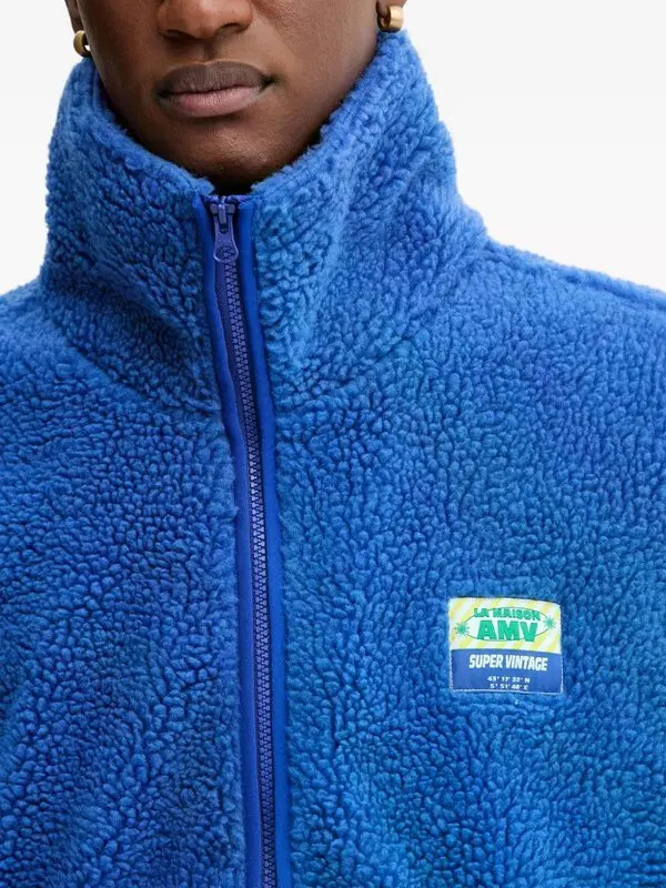 American Vintage Fleece Zip-up Jacket - Blue