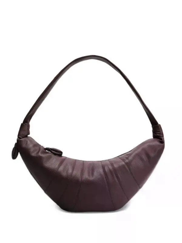 LEMAIRE Large Croissant Bag In Grained Leather - Brown