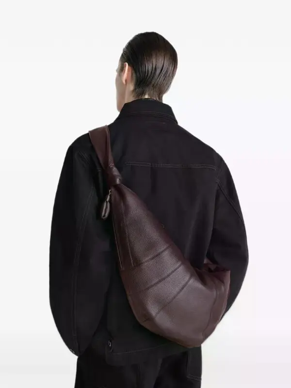 LEMAIRE Large Croissant Bag In Grained Leather - Brown