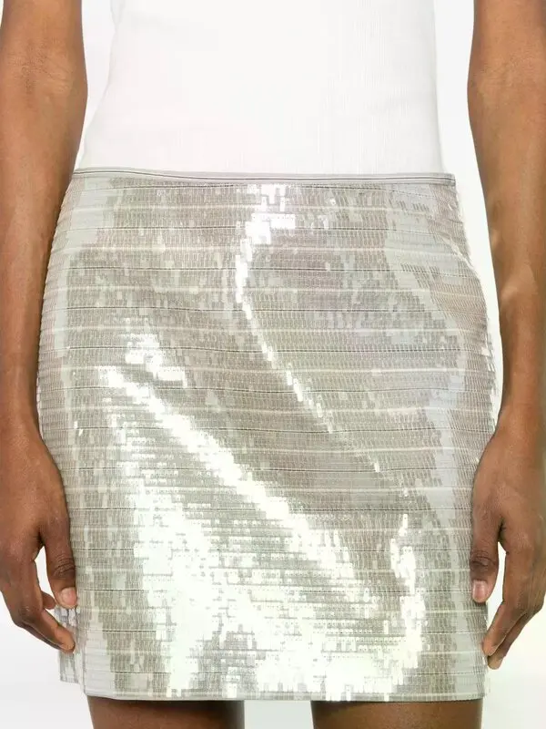 SYSTEM Sequin-embellished Mini Skirt