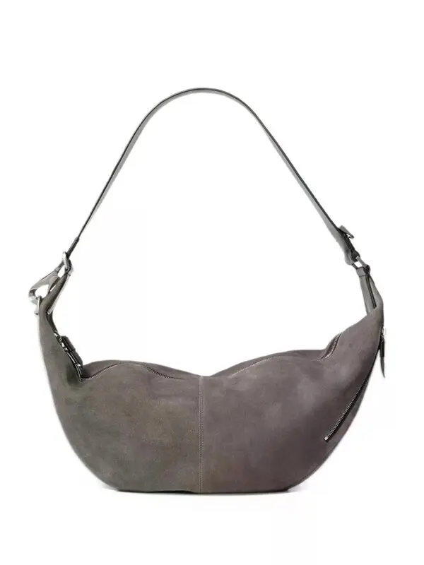 LEMAIRE Suede Leather Quiver Clip Bag - Grey