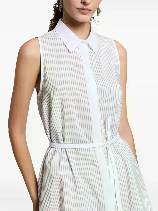 Peserico Striped Belted Shirt