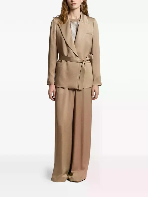 Peserico Satin Belted Blazer