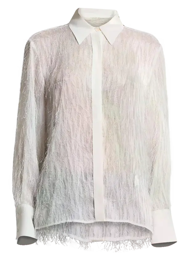 Peserico Fringed Button-down Shirt