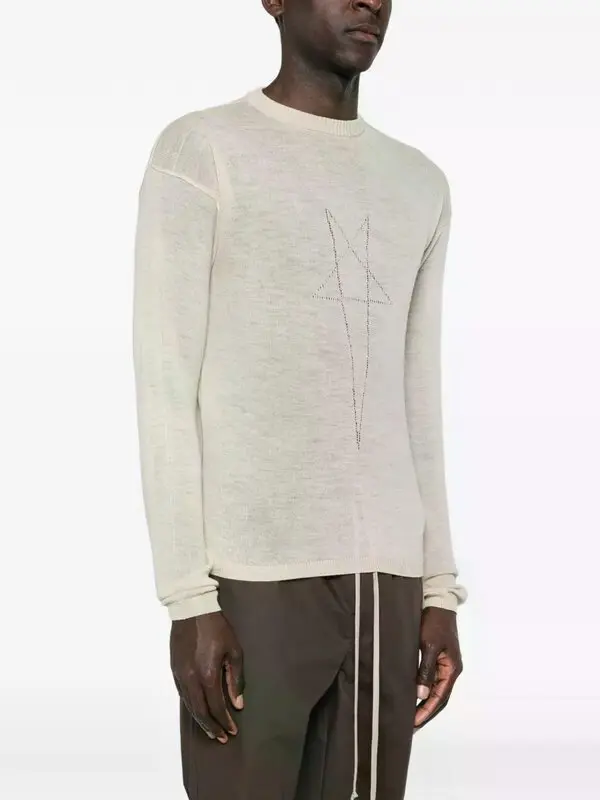 Rick Owens Star-intarsia Knit Sweater