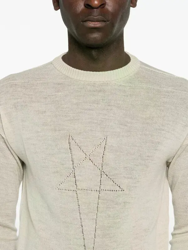 Rick Owens Star-intarsia Knit Sweater