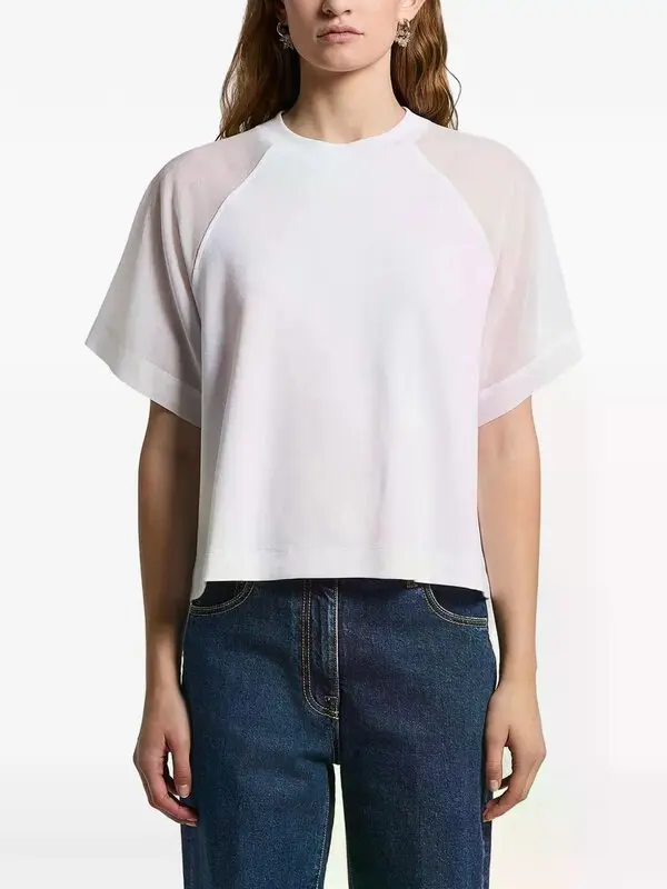 Peserico T-shirt With Sheer Sleeves