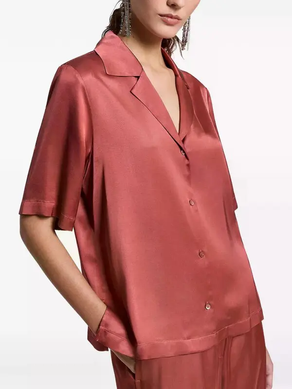 Peserico Buttoned Short-sleeve Shirt - Red