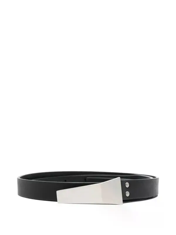 Rick Owens Buckle Calfskin Belt - Black