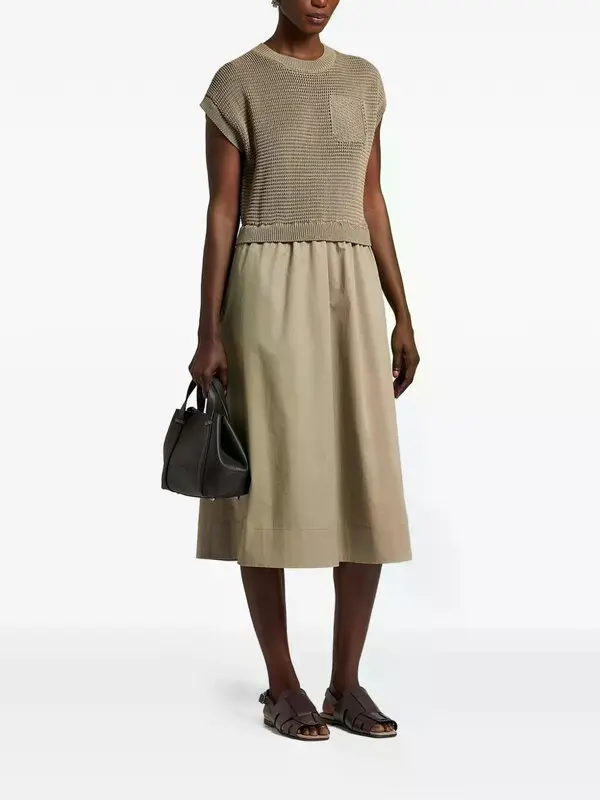 Peserico Cotton Midi Dress - Green