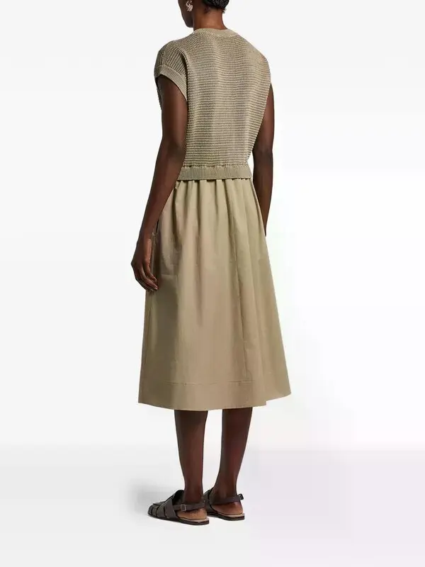 Peserico Cotton Midi Dress - Green
