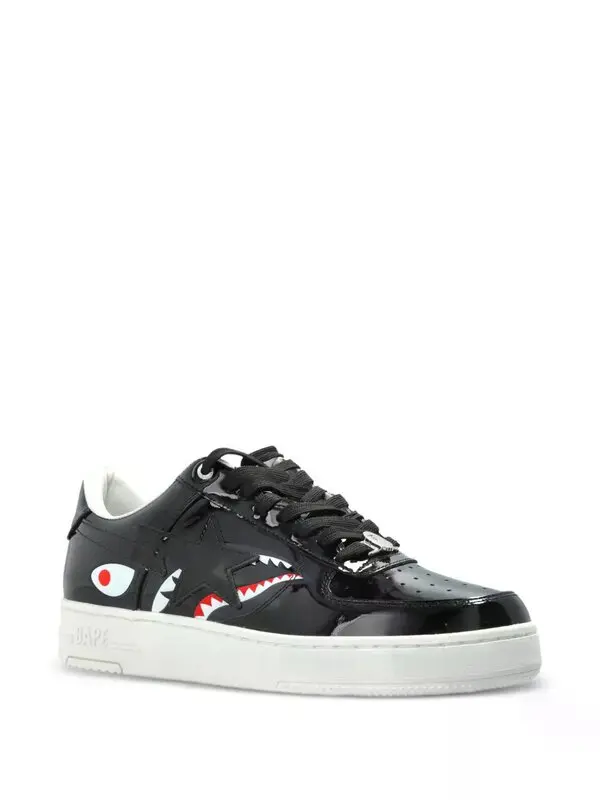 A BATHING APE Shark Star Leather Sneakers