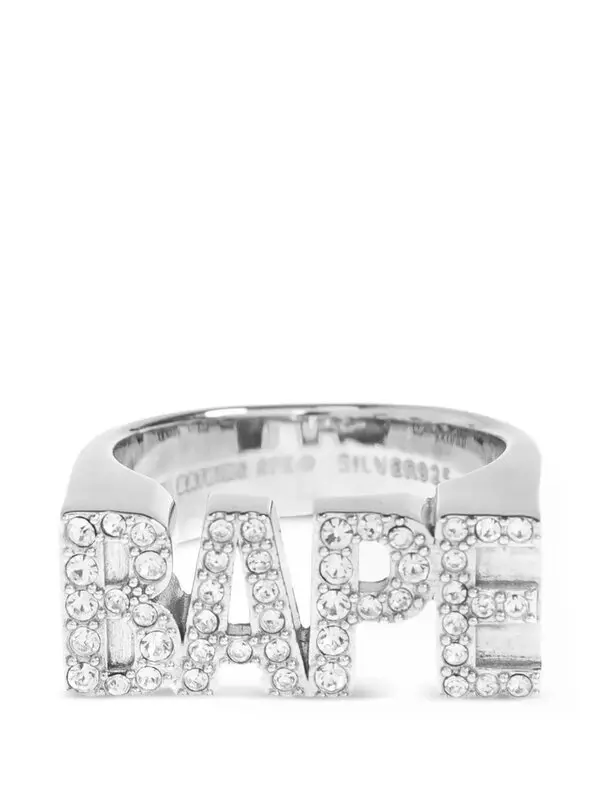 A BATHING APE Embellished Ring - Silver