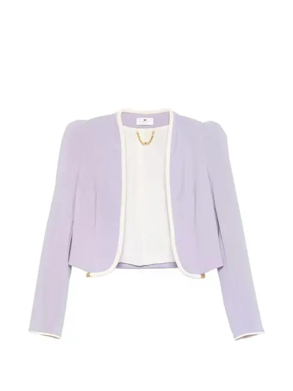 Elisabetta Franchi Contrast-trim Cropped Jacket