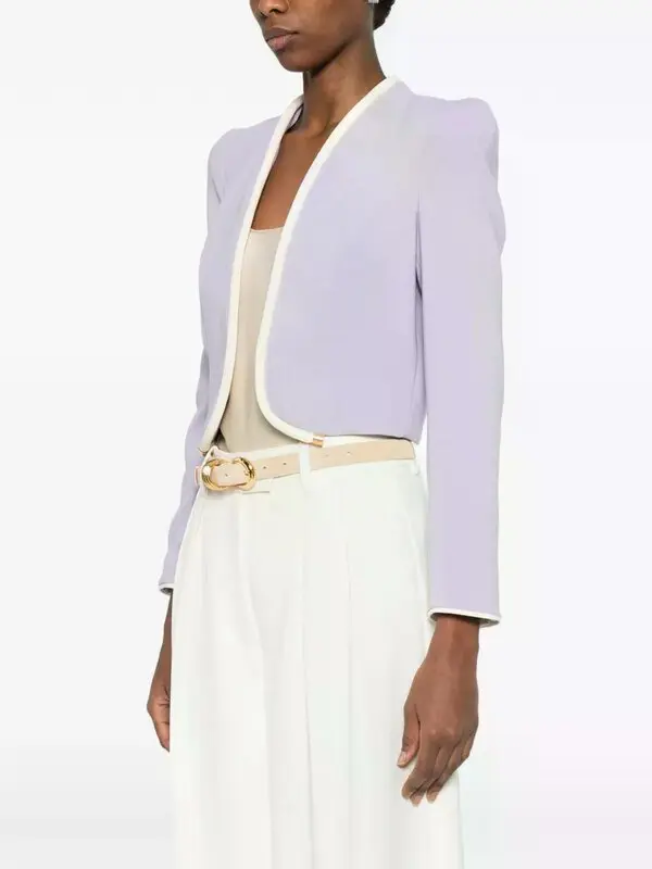 Elisabetta Franchi Contrast-trim Cropped Jacket