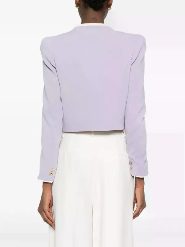 Elisabetta Franchi Contrast-trim Cropped Jacket