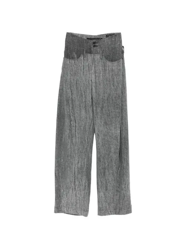 YEHUAFAN Belt-loop Pocket Trousers