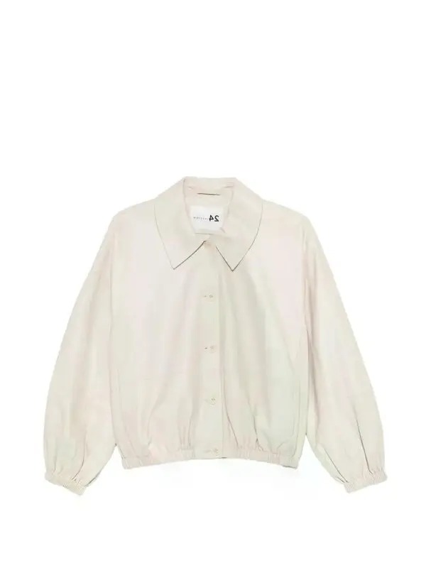 MANZONI 24 Button-fastening Leather Jacket