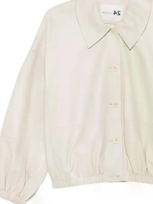 MANZONI 24 Button-fastening Leather Jacket