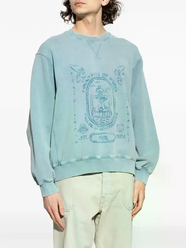 Maison Kitsuné Graphic Print Crewneck Sweatshirt