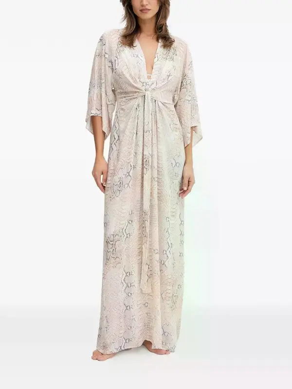Melissa Odabash Wisdom Printed Maxi Dress - Neutrals