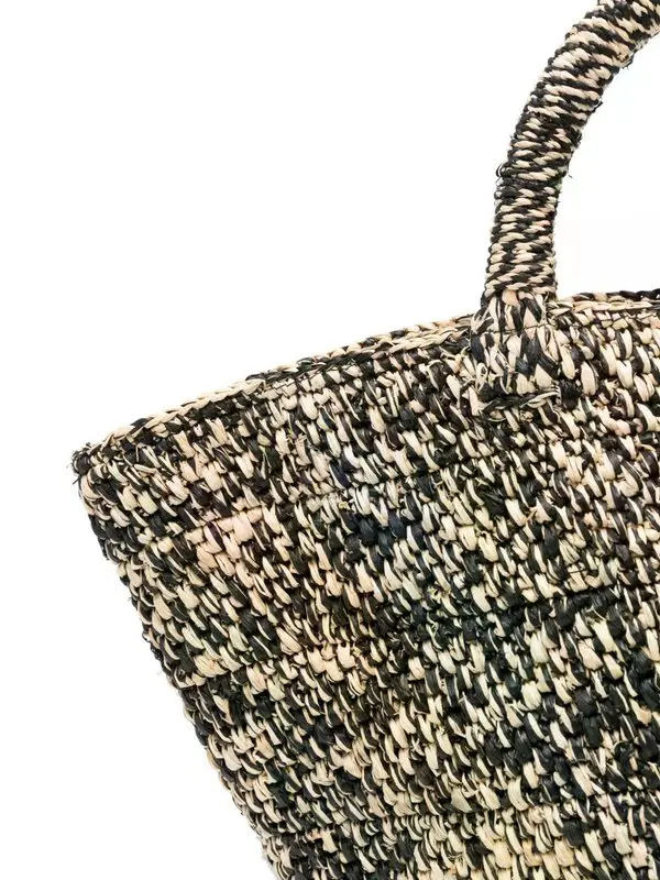 IBELIV Woven Handle Tote Bag - Neutrals