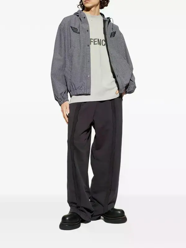 UMBRO Gingham Check Hooded Shirt Jacket