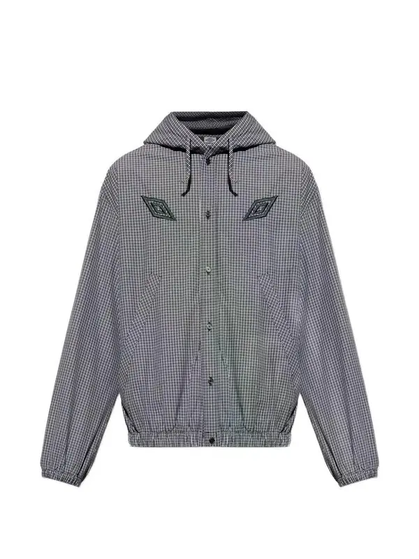 UMBRO Hooded Check-pattern Jacket - Grey