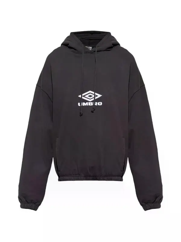 UMBRO Logo-embroidery Hoodie - Black