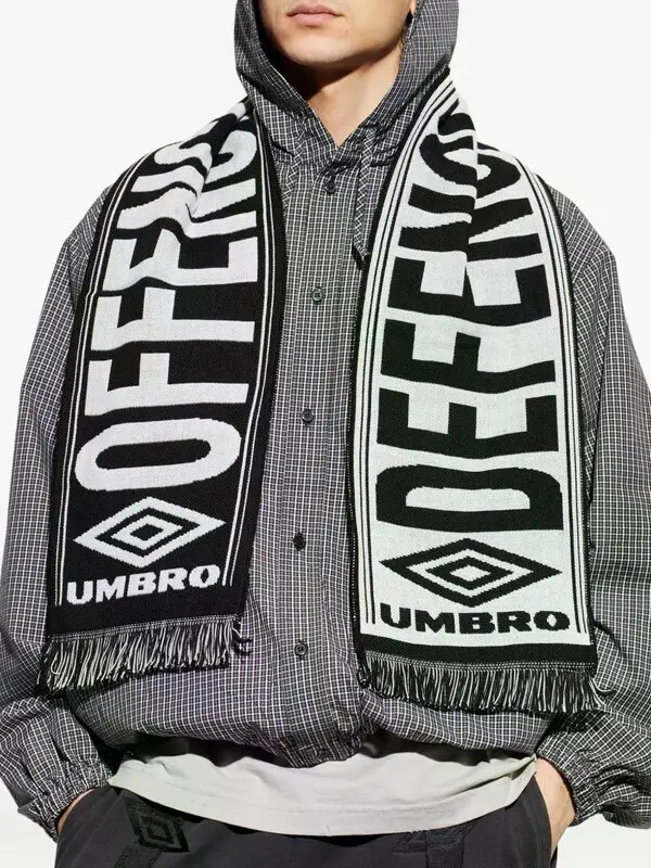UMBRO Logo-print Fringed-hem Scarf
