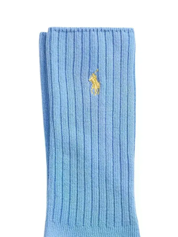 Polo Ralph Lauren Ribbed Signature Pony Socks - Blue