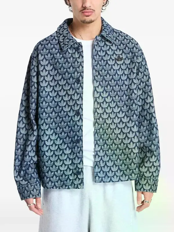 Adidas Monogram Buttoned-up Denim Cotton Shirt