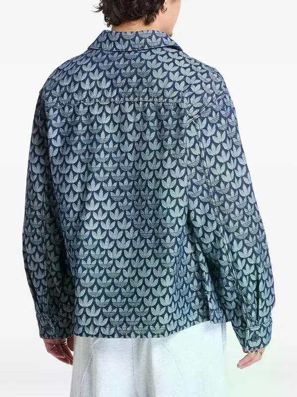 Adidas Monogram Buttoned-up Denim Cotton Shirt
