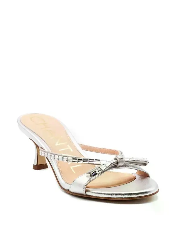 CHANTAL Jewel-appliqué Leather Sandals