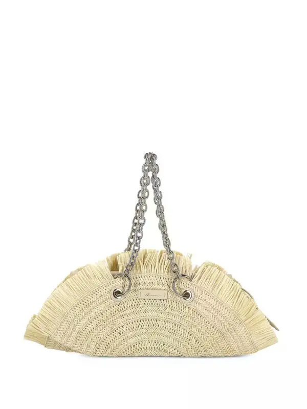 Blumarine Fringed Tote Bag - Neutrals