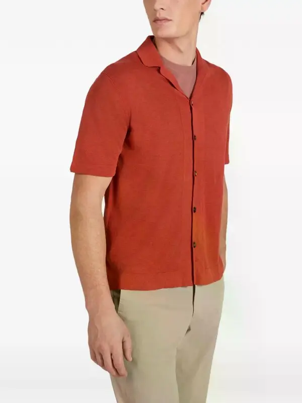 SLOWEAR Zanone Buttoned-up Short-sleeve Cotton Shirt