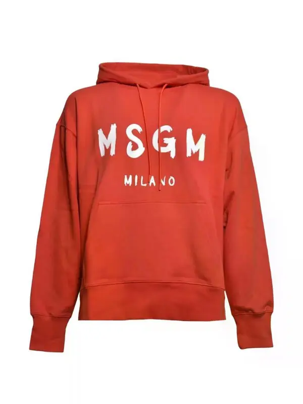 MSGM Logo Hoodie - Red