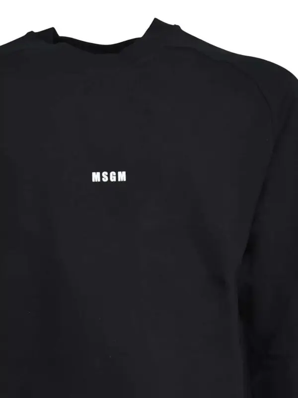 MSGM Logo Crew-neck Sweatshirt - Black