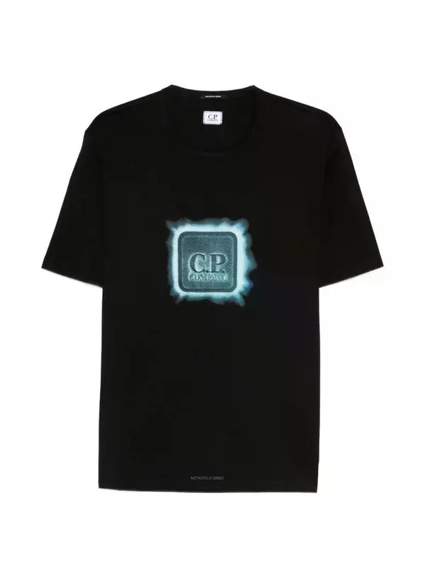 C.P. COMPANY Metropolis Series Mercerized Jersey Short Sleeves Badge T-shirt - Black