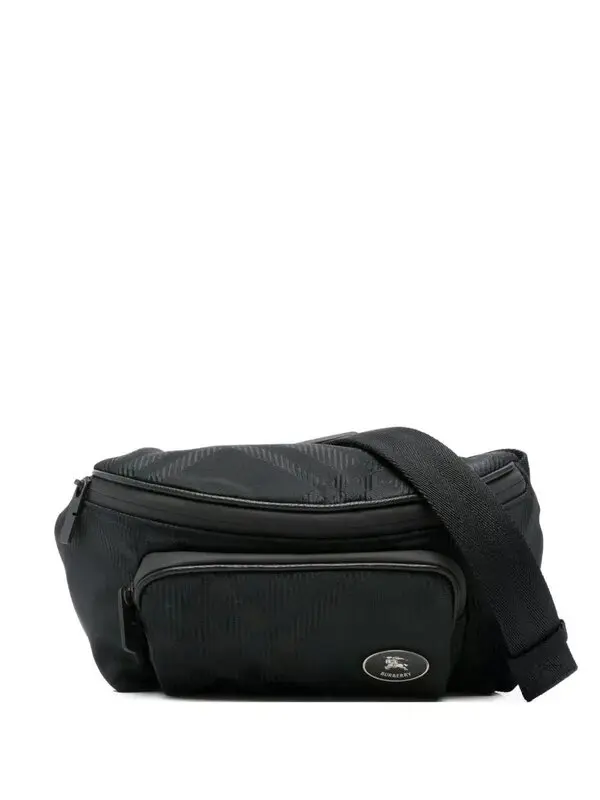 Burberry Patterned Clutch Bag - Black