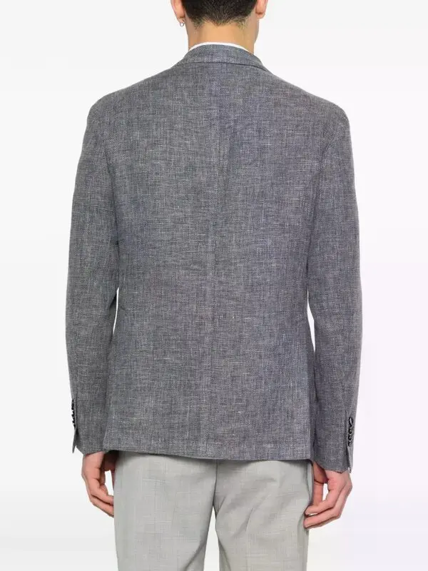 LUIGI BIANCHI Button Pin Blazer - Blue